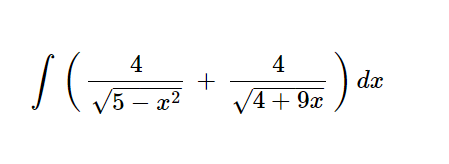 Solved ∫﻿﻿(45-x22+44+9x2)dx | Chegg.com