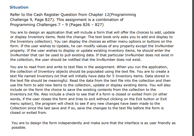 Solved Refer to the Cash Register Question from Chapter | Chegg.com