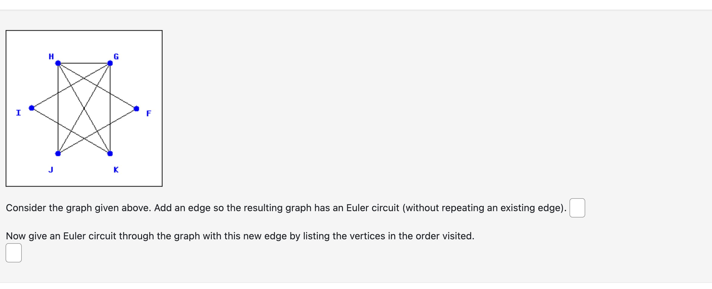 Solved Consider the graph given above. Add an edge so the | Chegg.com