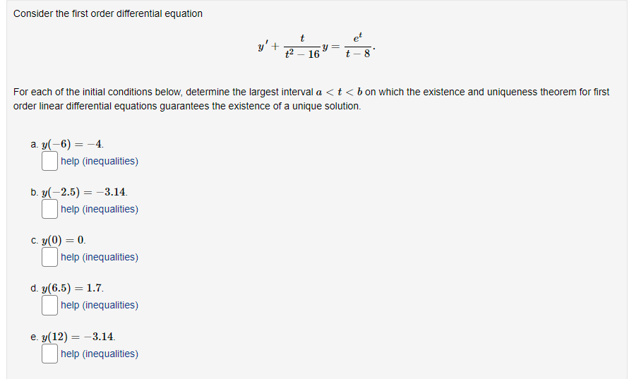 Solved Consider The First Order Differential Equation T Y
