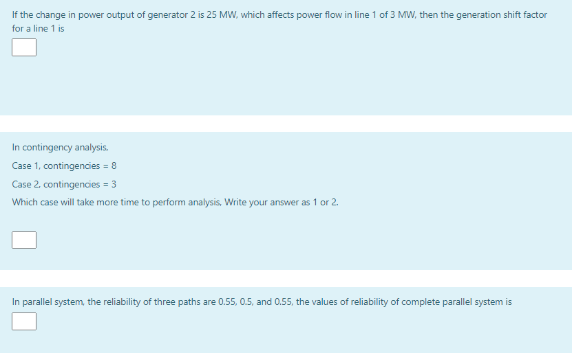 Solved If the change in power output of generator 2 is 25 | Chegg.com