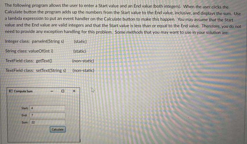 Solved The following program allows the user to enter a | Chegg.com