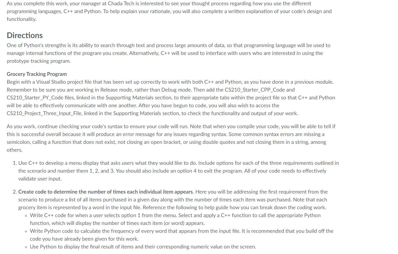 Solved Project Three Guidelines and Rubric Competency In | Chegg.com