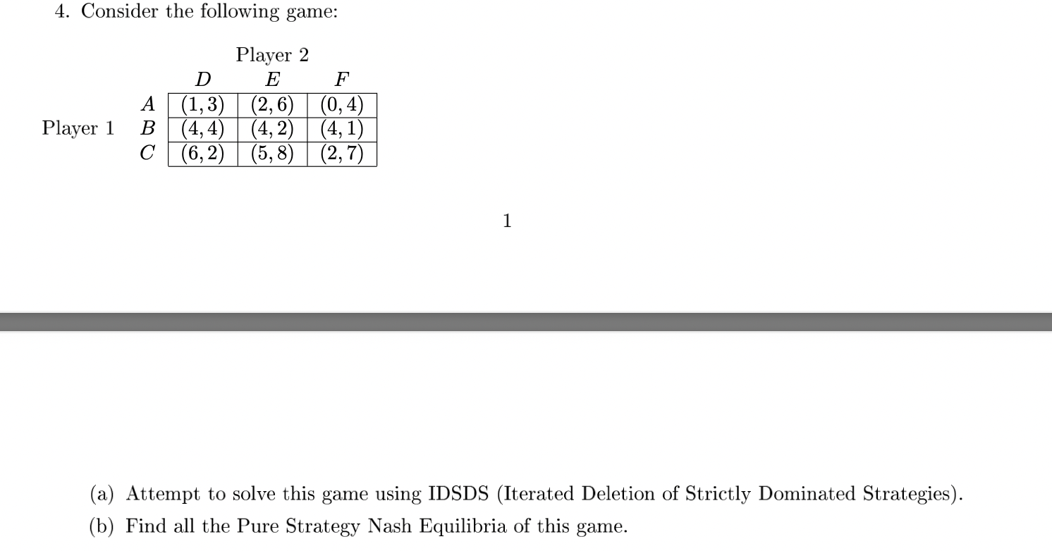 Solved 4. Consider the following game: Pl 1 (a) Attempt to | Chegg.com