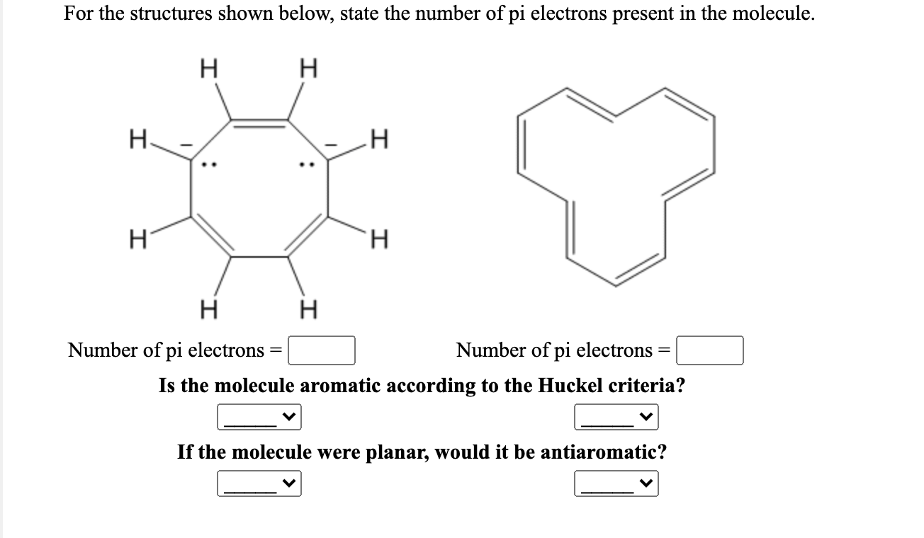 Solved For the structures shown below, state the number of | Chegg.com