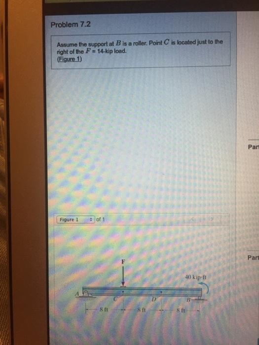 Solved Problem 7.2 Assume the support at B is a roller. | Chegg.com Solved Problem 7.2 Assume the support at B is a roller. | Chegg.com