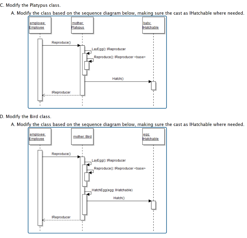 public abstract class Bird : Animal { /// | Chegg.com