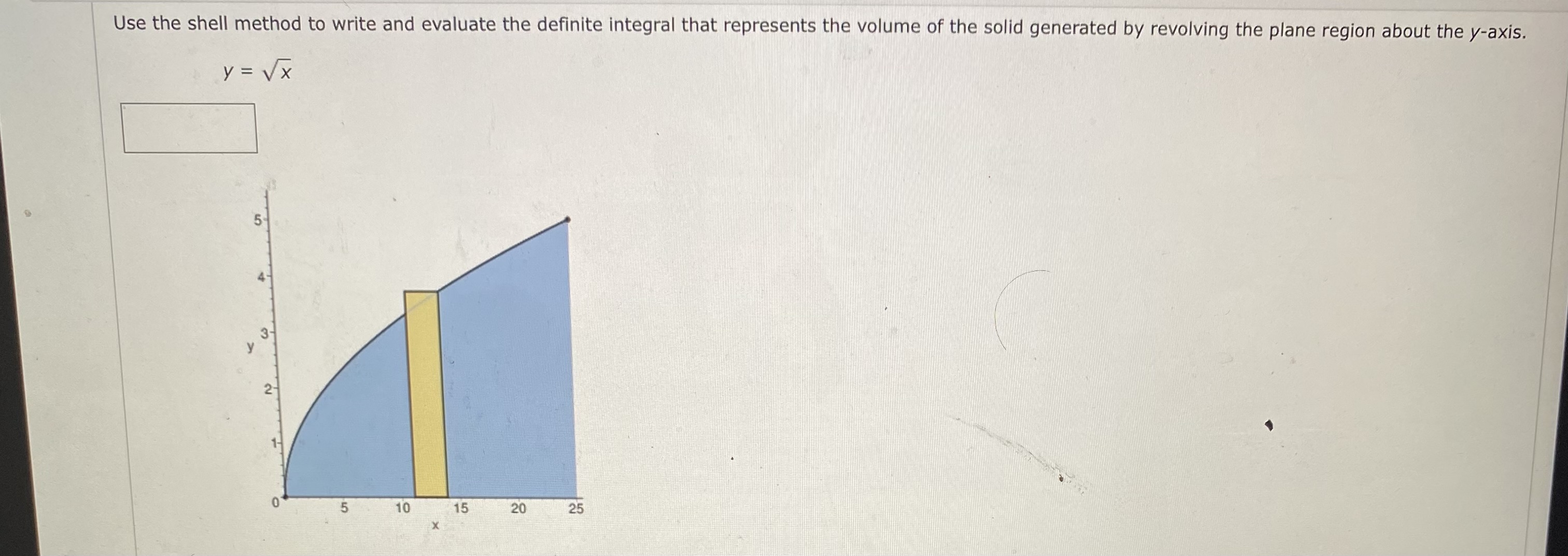 Solved Use the shell method to write and evaluate the | Chegg.com