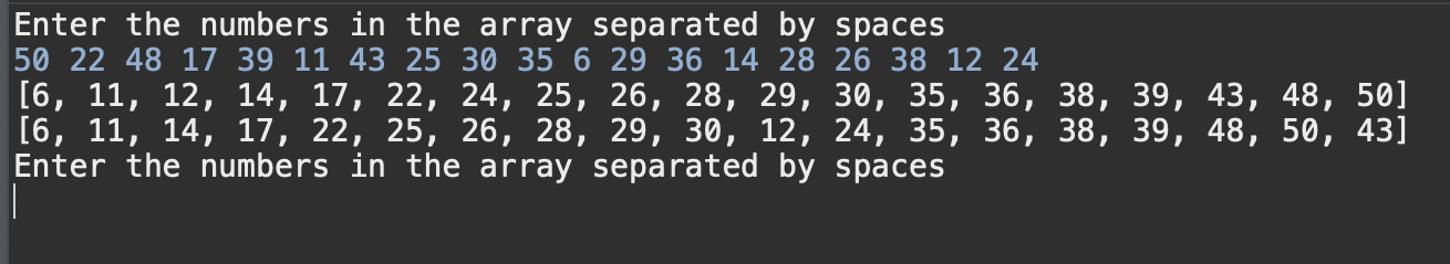 This is what I have so far. The merge sort works fine | Chegg.com