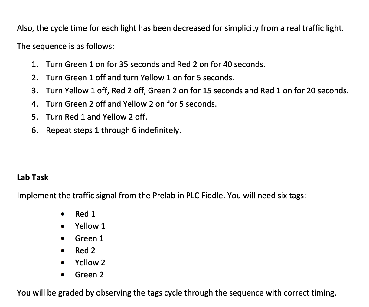 Solved A controller is needed to control the traffic lights | Chegg.com