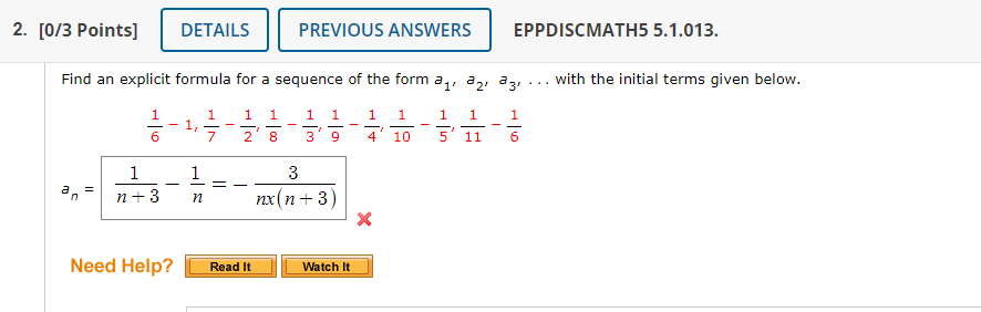 Solved Find an explicit formula for a sequence of the form | Chegg.com