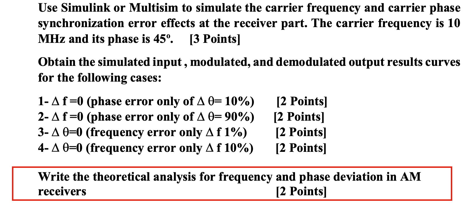 Use Simulink or Multisim to simulate the carrier | Chegg.com