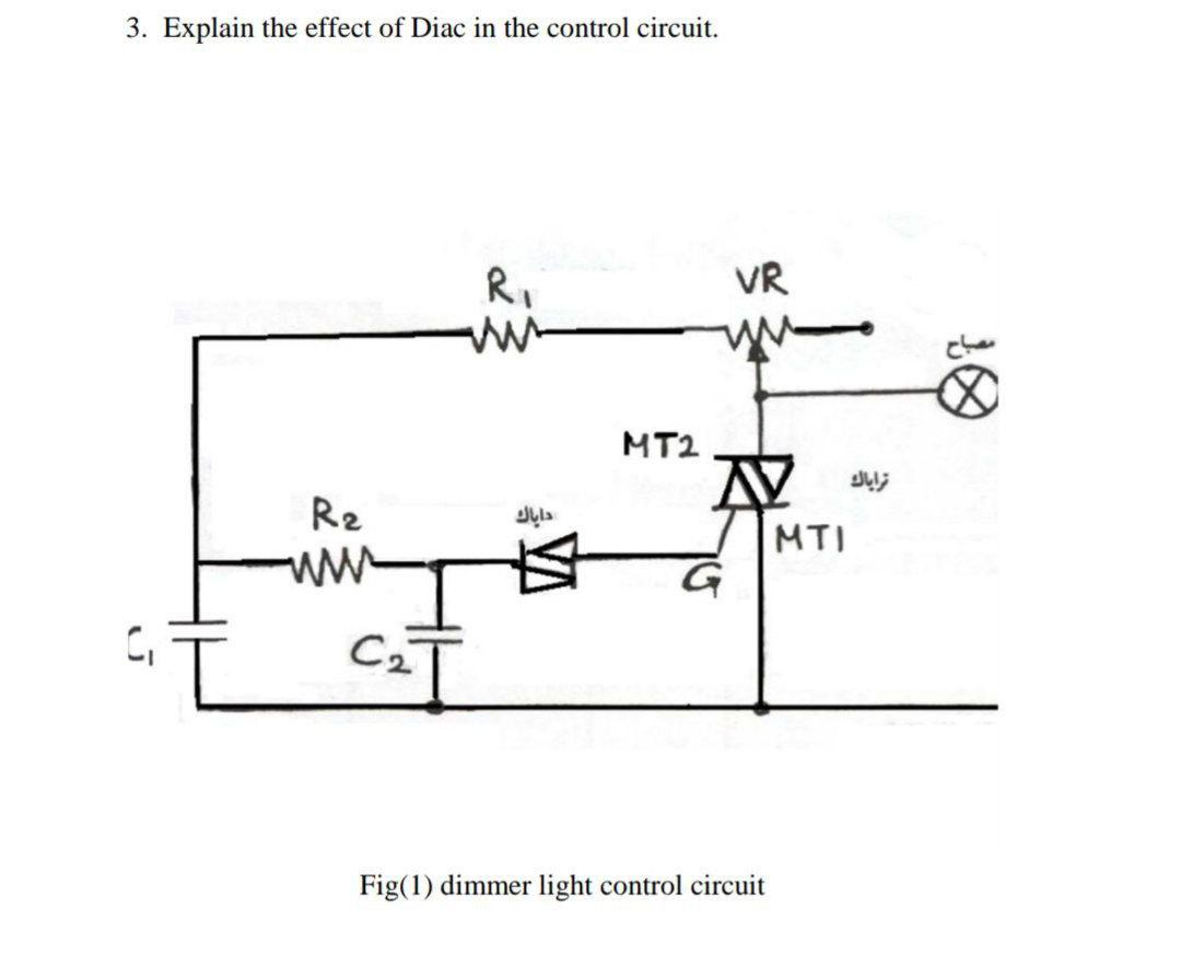 Solved 3. Explain the effect of Diac in the control circuit. | Chegg.com