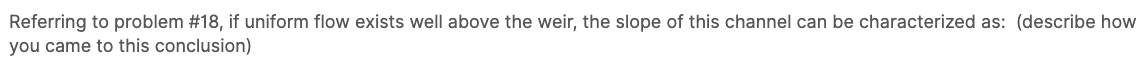 Solved A 0.4-m long, contracted rectangular weir is placed | Chegg.com