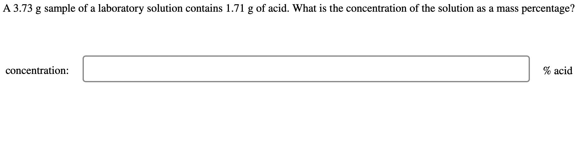 Solved A 3.73 g sample of a laboratory solution contains | Chegg.com