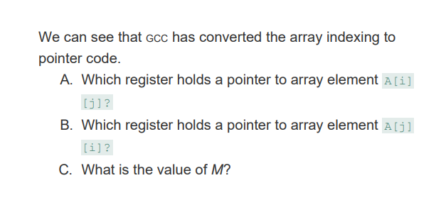 Solved The following code transposes the elements of an M × | Chegg.com