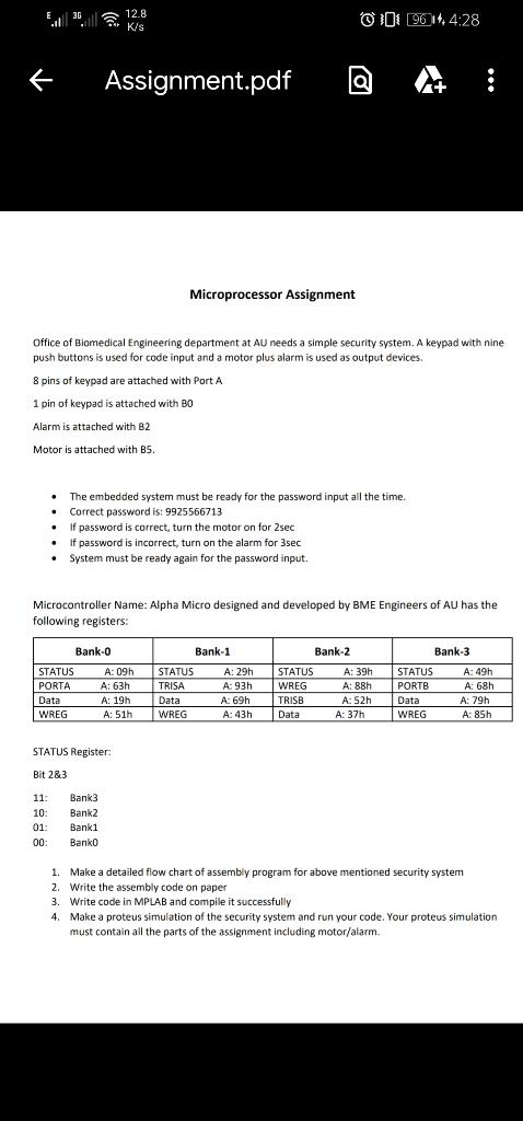 30 12.8 K/S 101 9616, 4:28 f Assignment.pdf | Chegg.com