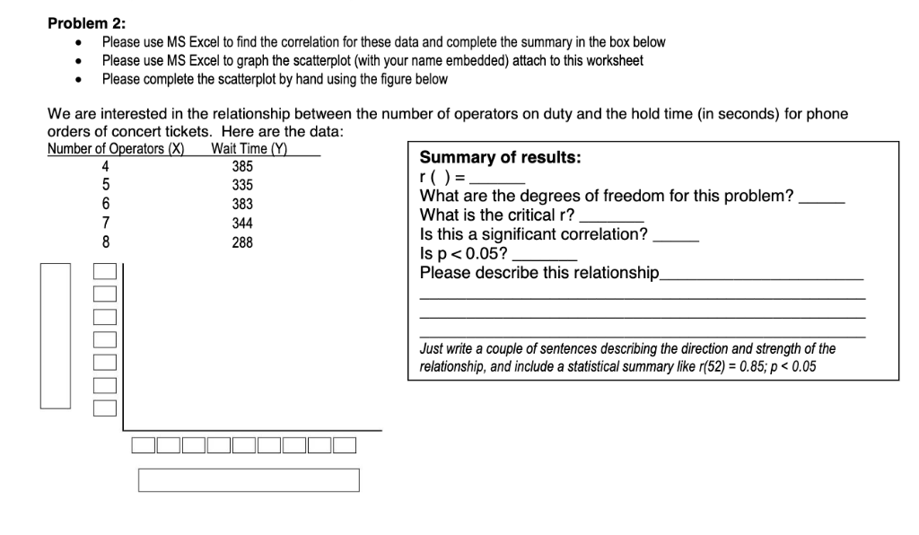 Solved Problem 2 Please Use Ms Excel To Find The 