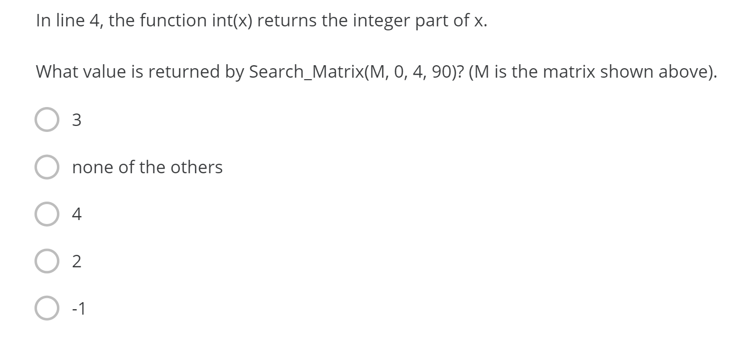 Solved Consider a matrix M of R rows and C columns. The | Chegg.com