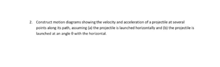 Solved Construct motion diagrams showing the velocity and | Chegg.com