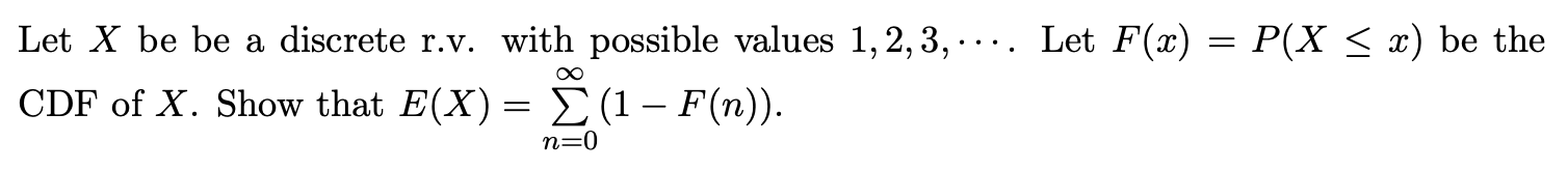 Solved Let X be be a discrete r.v. with possible values | Chegg.com