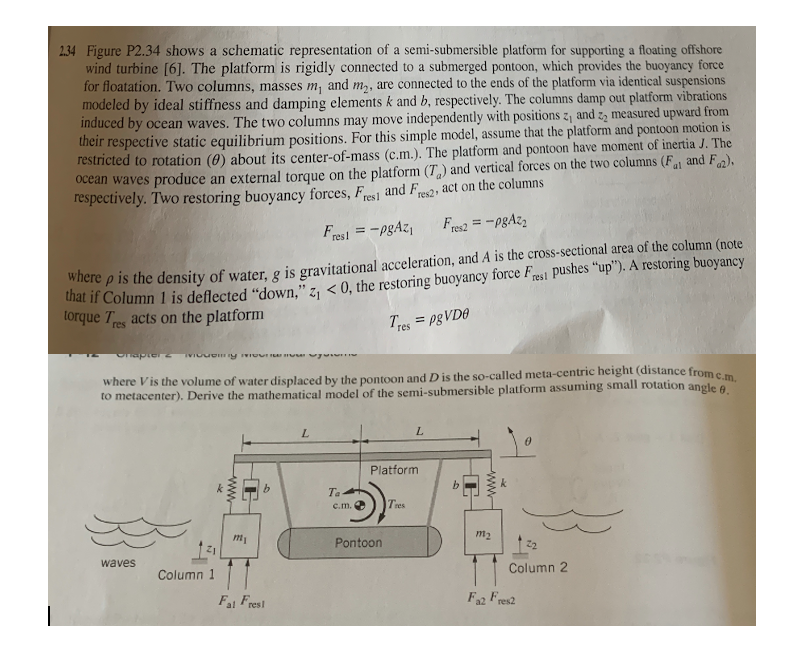 Solved 2.34 Figure P2.34 shows a schematic representation of | Chegg.com