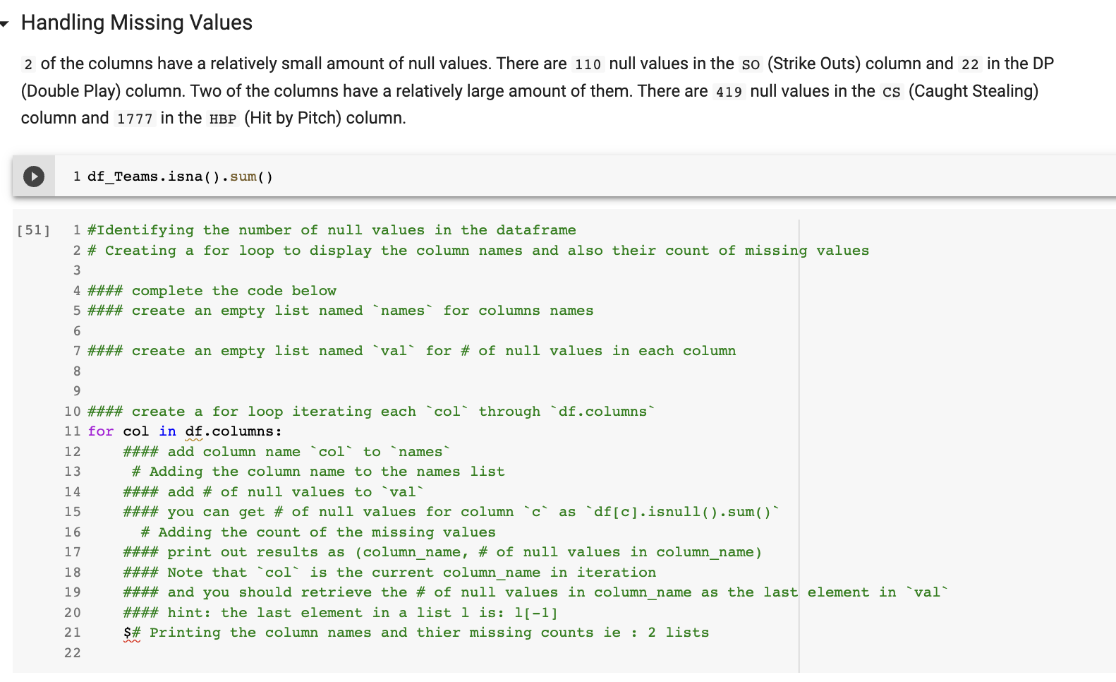 Solved Handling Missing Values 2 Of The Columns Have A