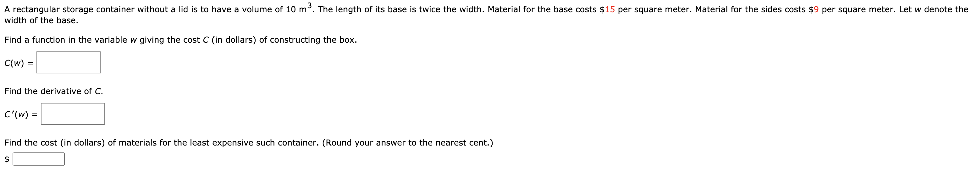 Solved A rectangular storage container without a lid is to | Chegg.com
