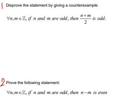 Solved Disprove the statement by giving a counterexample. | Chegg.com