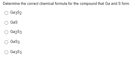 Solved Determine the correct chemical formula for the | Chegg.com