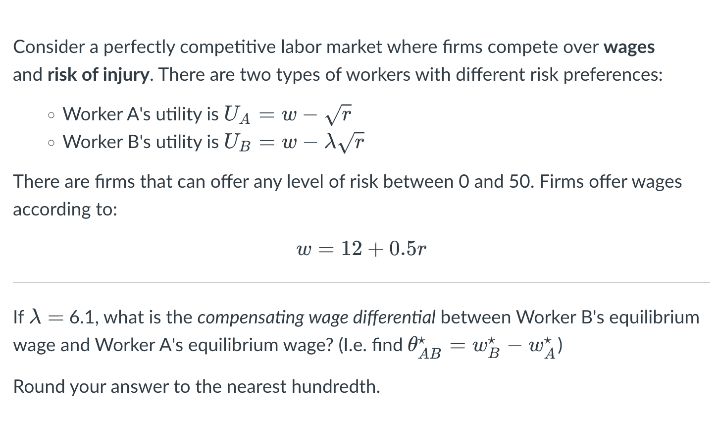 Solved Consider a perfectly competitive labor market where | Chegg.com