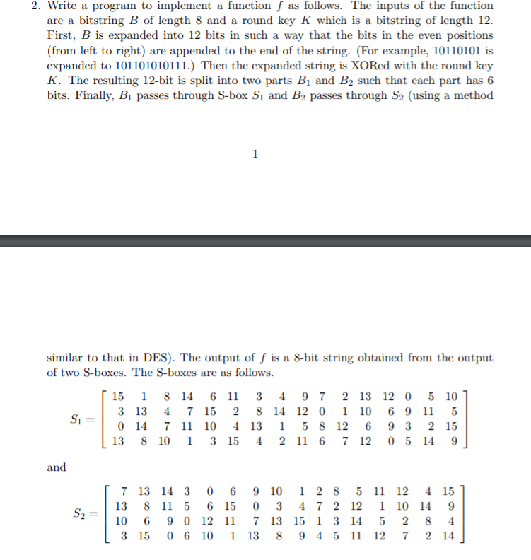 2 Write A Program To Implement A Function F As 7293
