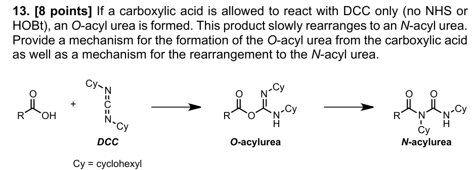 Solved 13. [8 points] If a carboxylic acid is allowed to | Chegg.com