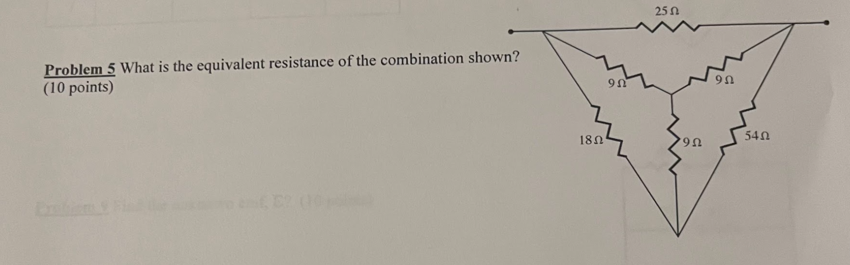 Solved Problem 5 What is the equivalent resistance of the | Chegg.com