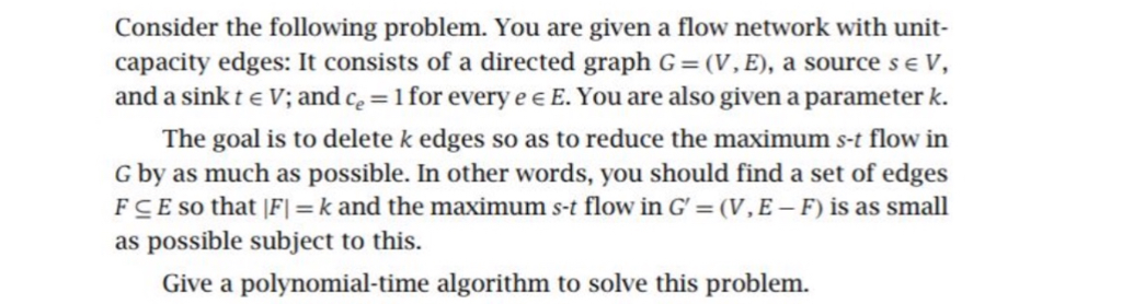 Solved Consider the following problem. You are given a flow | Chegg.com