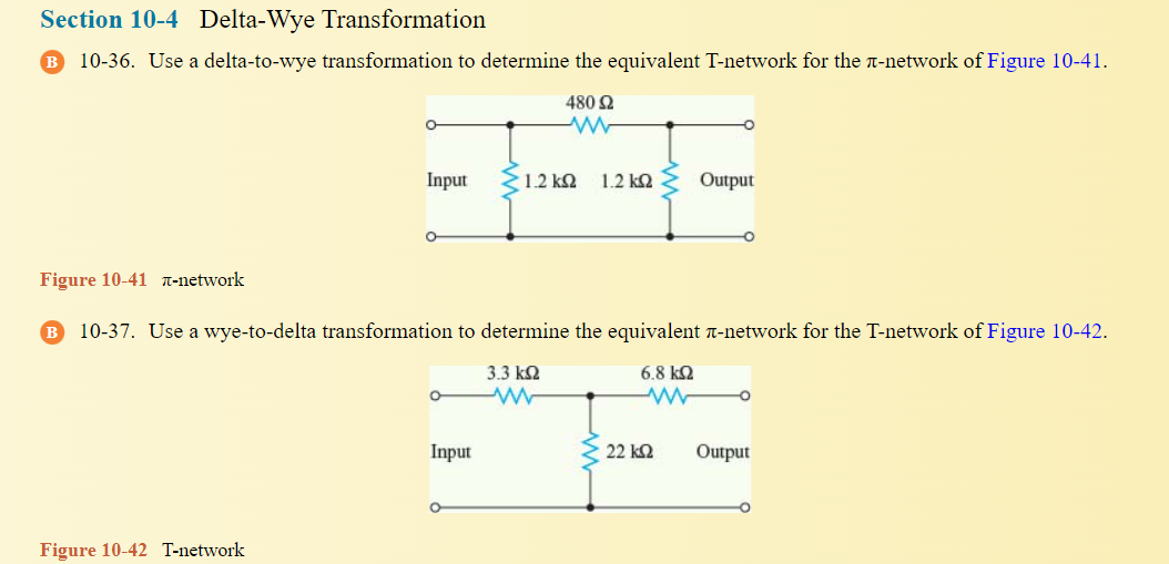Solved Section 10-4 Delta-Wye Transformation B 10-36. Use a | Chegg.com