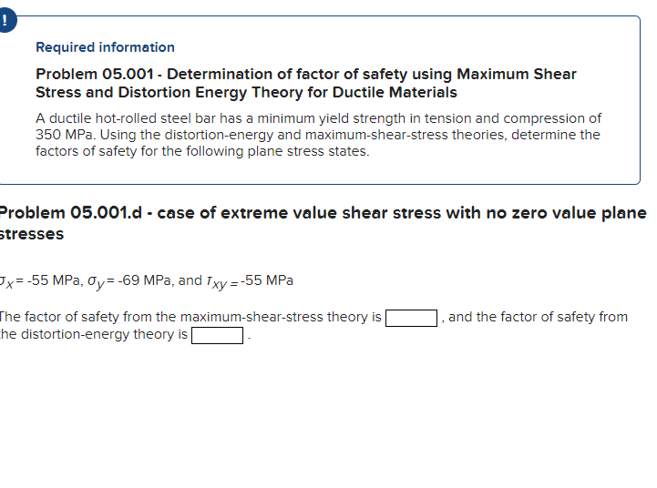 Solved Required information Problem 05.001 - Determination | Chegg.com