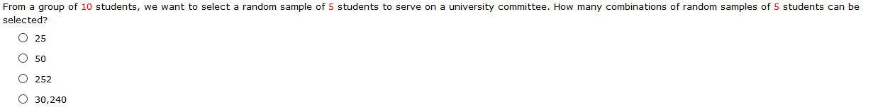 Solved From a group of 10 students, we want to select a | Chegg.com