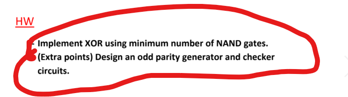Solved HW Implement XOR using minimum number of NAND gates. | Chegg.com
