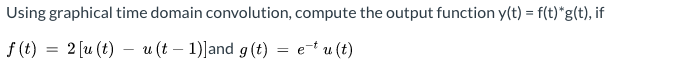 Solved Using graphical time domain convolution, compute the | Chegg.com