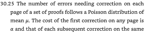 Solved 30.25 The number of errors needing correction on each | Chegg.com
