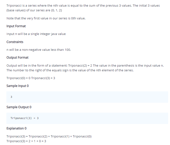 Solved Triponacci is a series where the nth value is equal | Chegg.com
