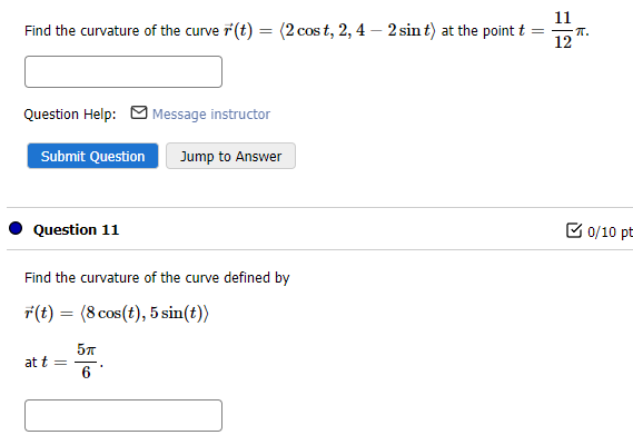 Solved Find the curvature of the curve | Chegg.com