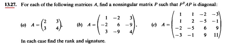 Solved 27. For each of the following matrices A, find a | Chegg.com