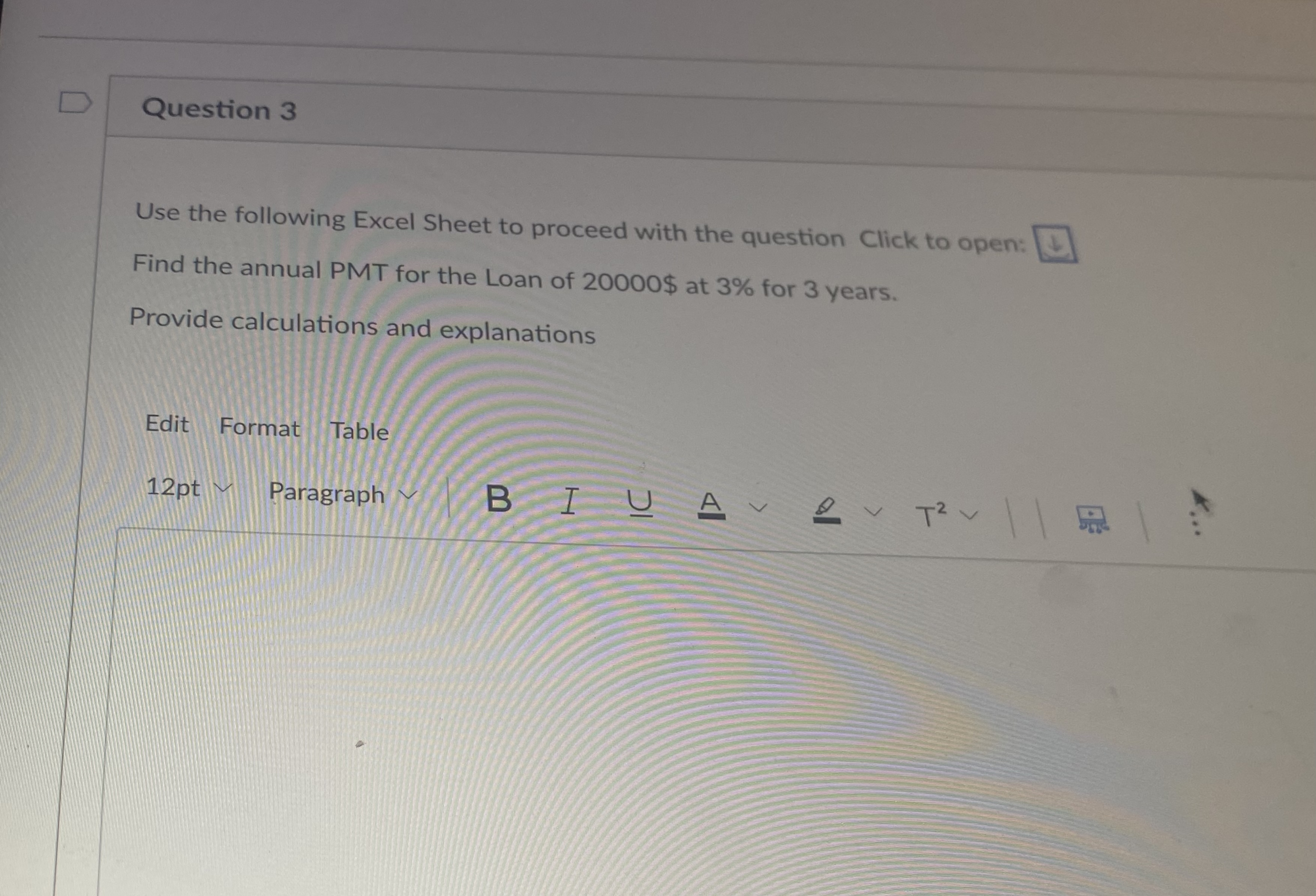 Solved Use the following Excel Sheet to proceed with the | Chegg.com