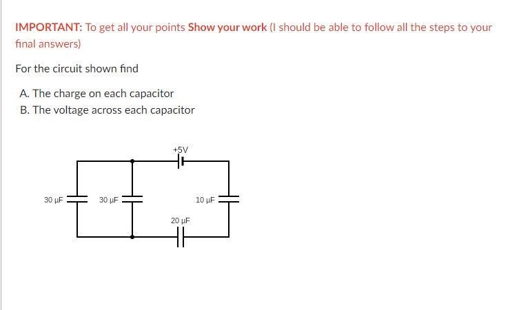 Solved IMPORTANT: To get all your points Show your work (I | Chegg.com
