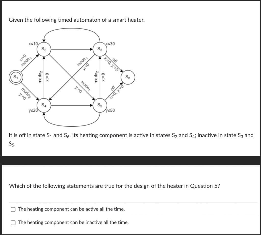 Solved Given the following timed automaton of a smart | Chegg.com