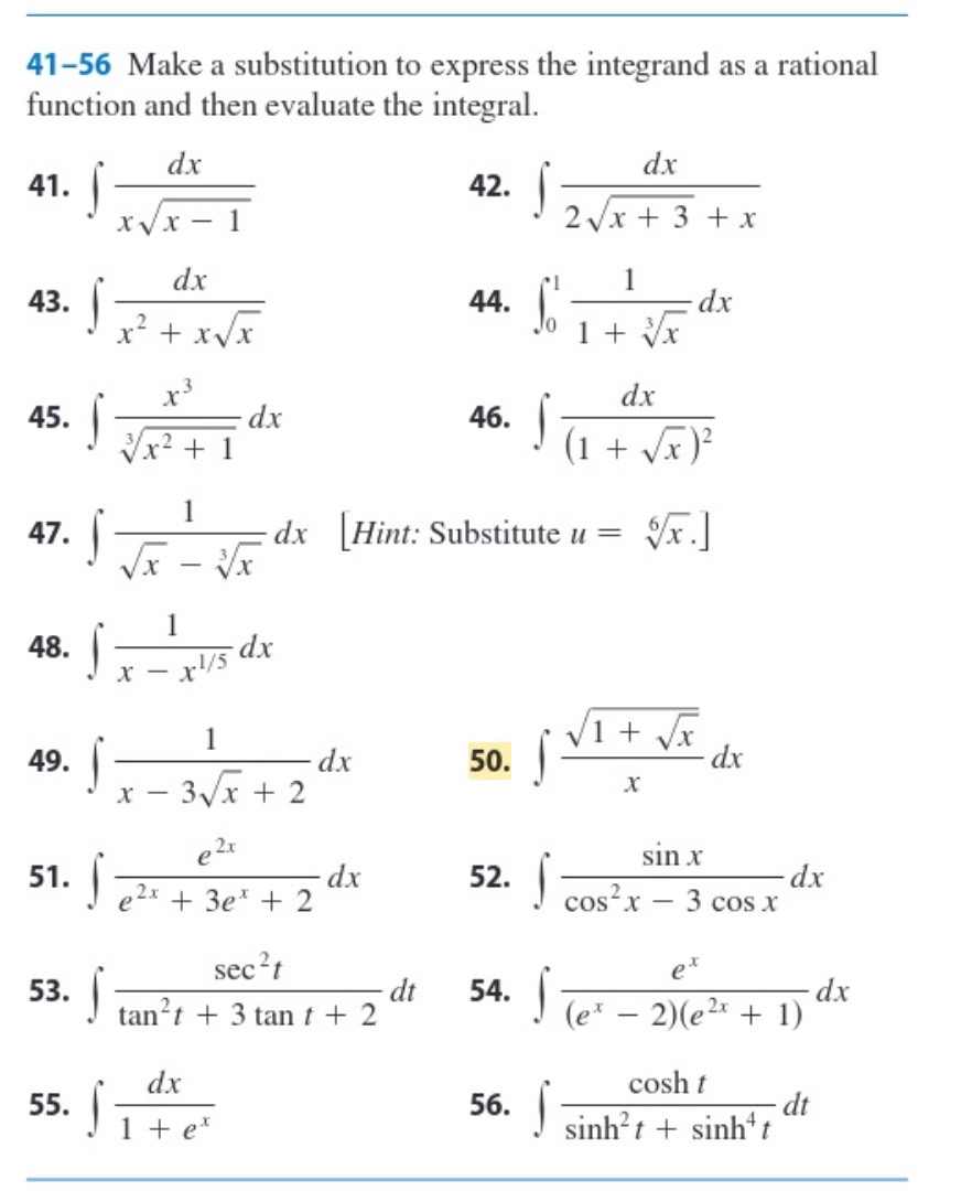 Solved 41-56 Make a substitution to express the integrand as | Chegg.com