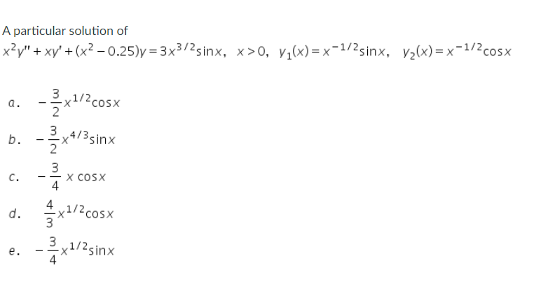 Solved Find the form of yp to use in the method of | Chegg.com