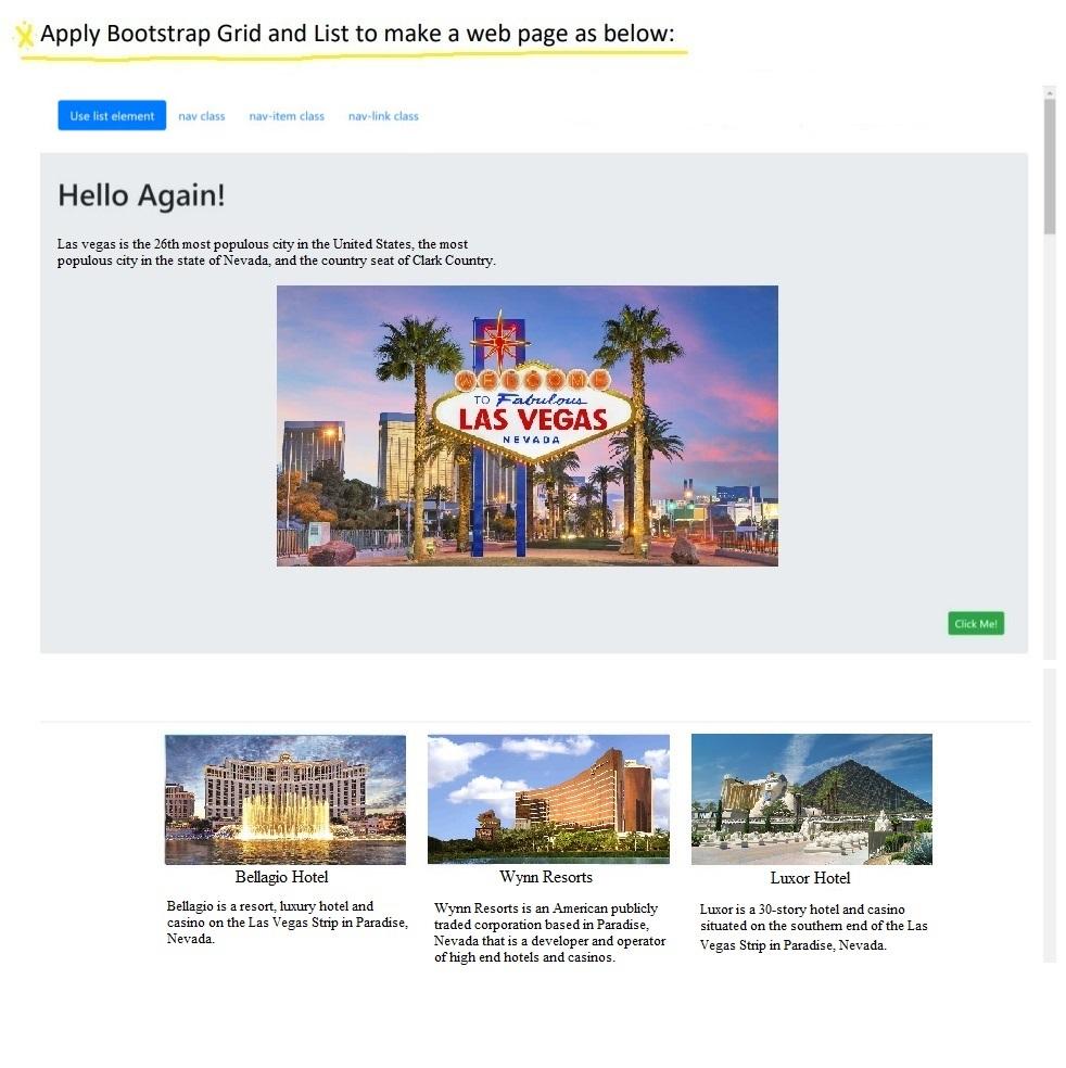 Solved How do I create a web page using Bootstrap? Could you | Chegg.com